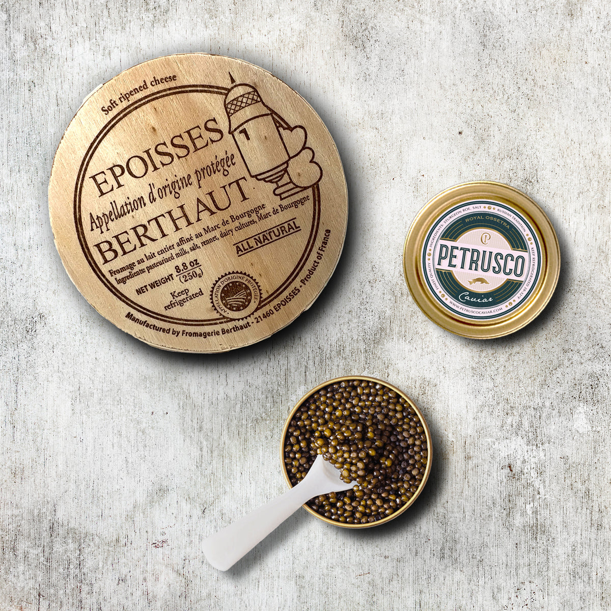 Buy Caviar & Cheese Bundle | Free Shipping | Petrusco Caviar